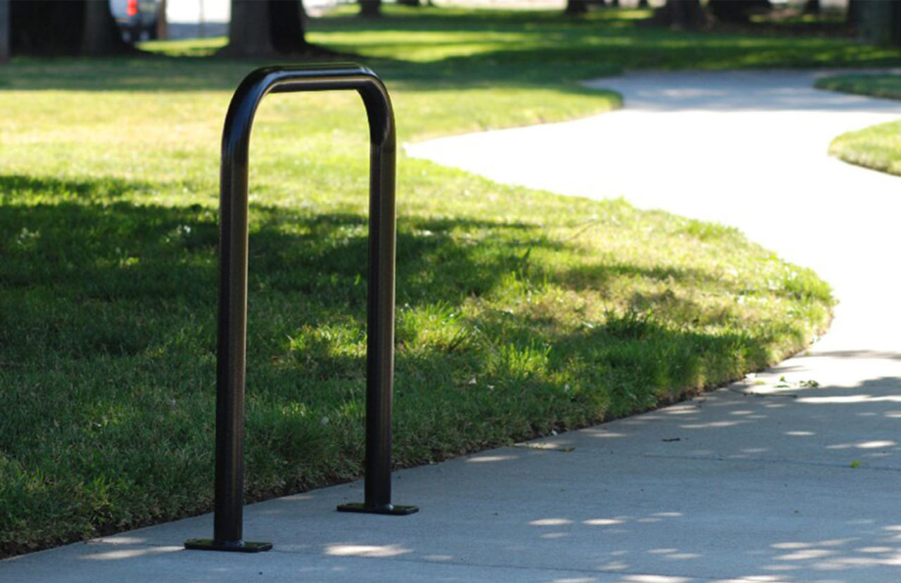 Affordable Inverted U bike parking racks Hoop Runner 2-bike